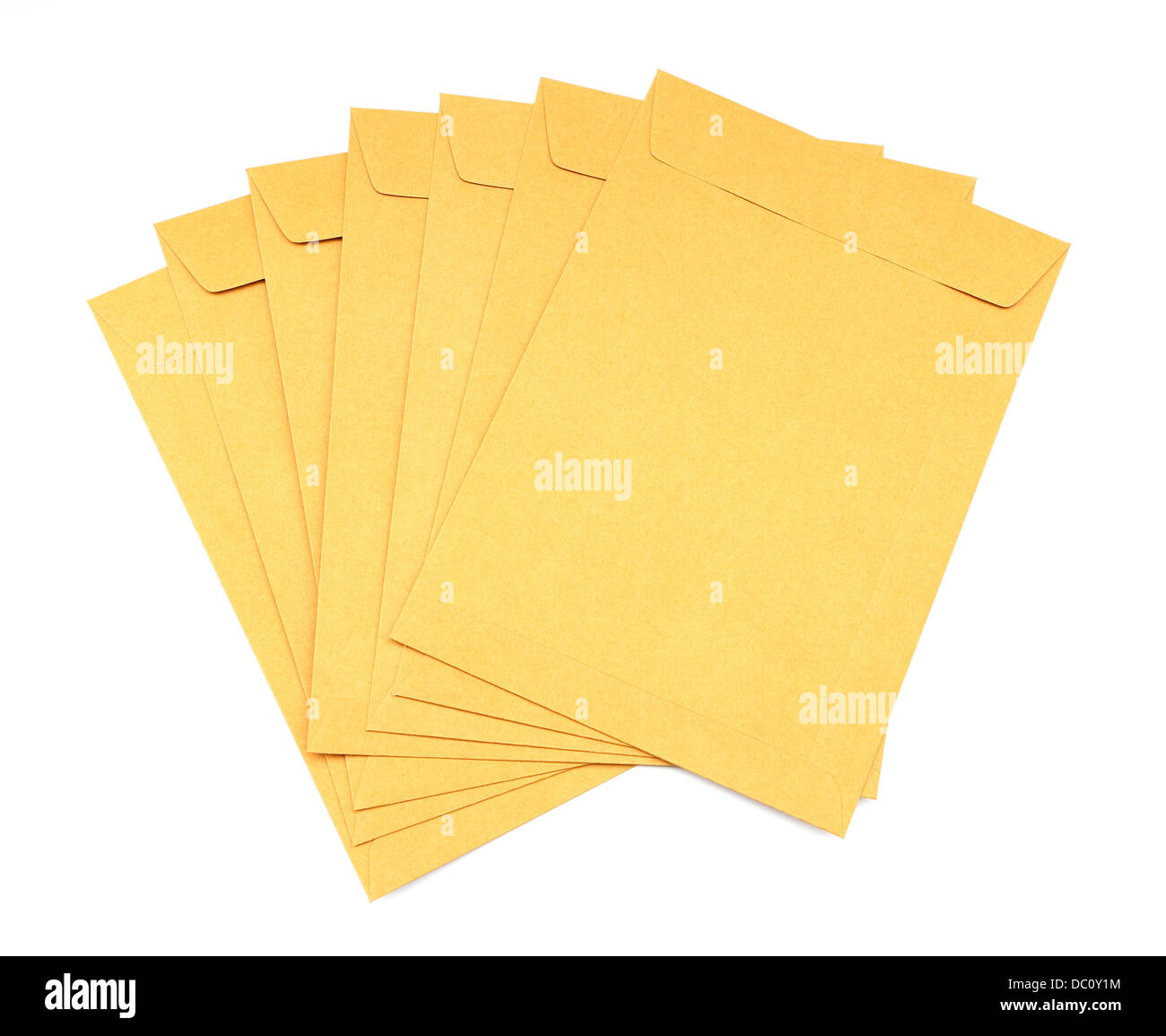 brown envelope on white background Stock Photo - Alamy