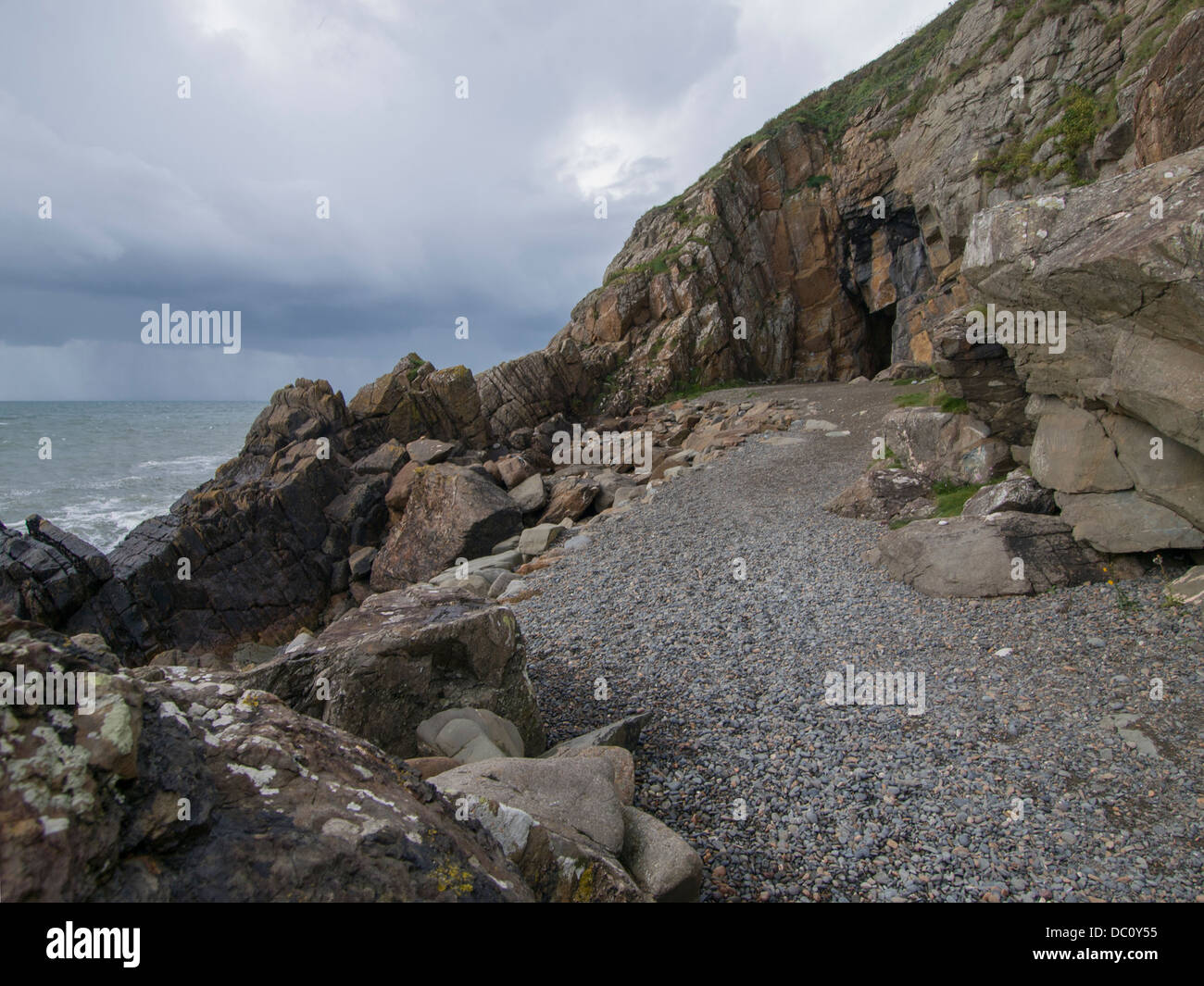 Saint Ninian's Cave Isle of Whithorn Stock Photo - Alamy