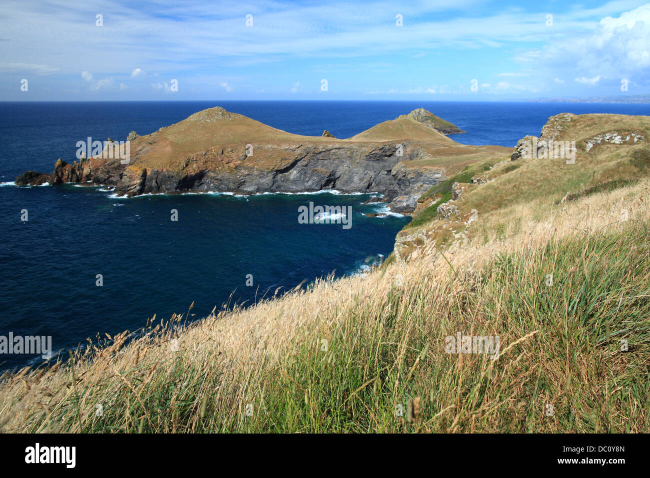Summer view of Rumps Point, North Cornwall, England, UK Stock Photo - Alamy