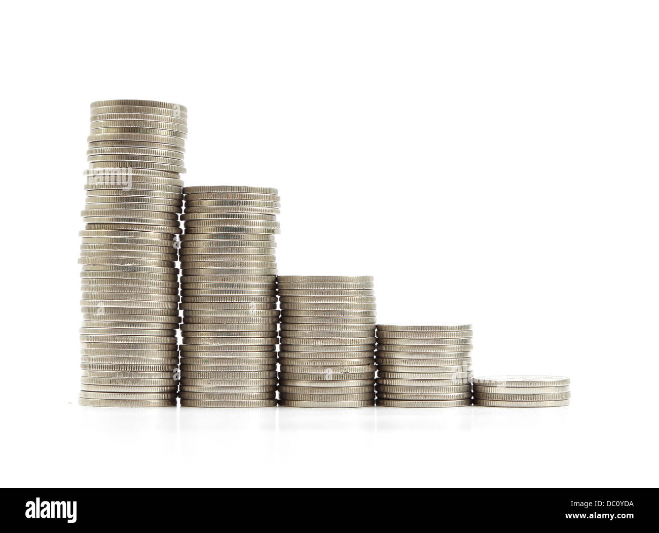 Coins on stairs hi-res stock photography and images - Alamy
