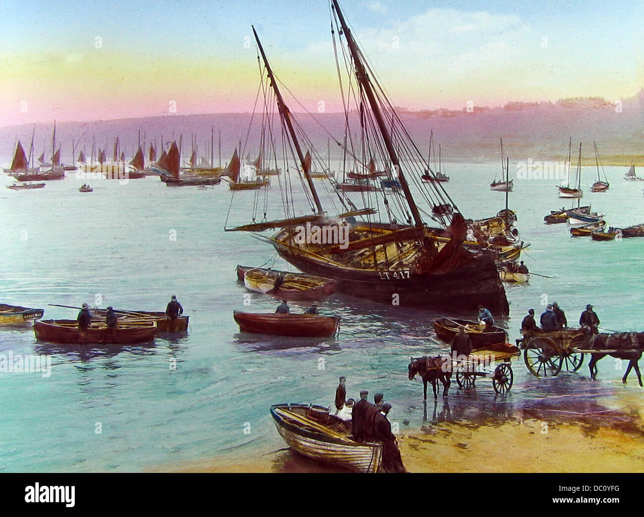 Scarborough Fishermen Victorian period Stock Photo - Alamy
