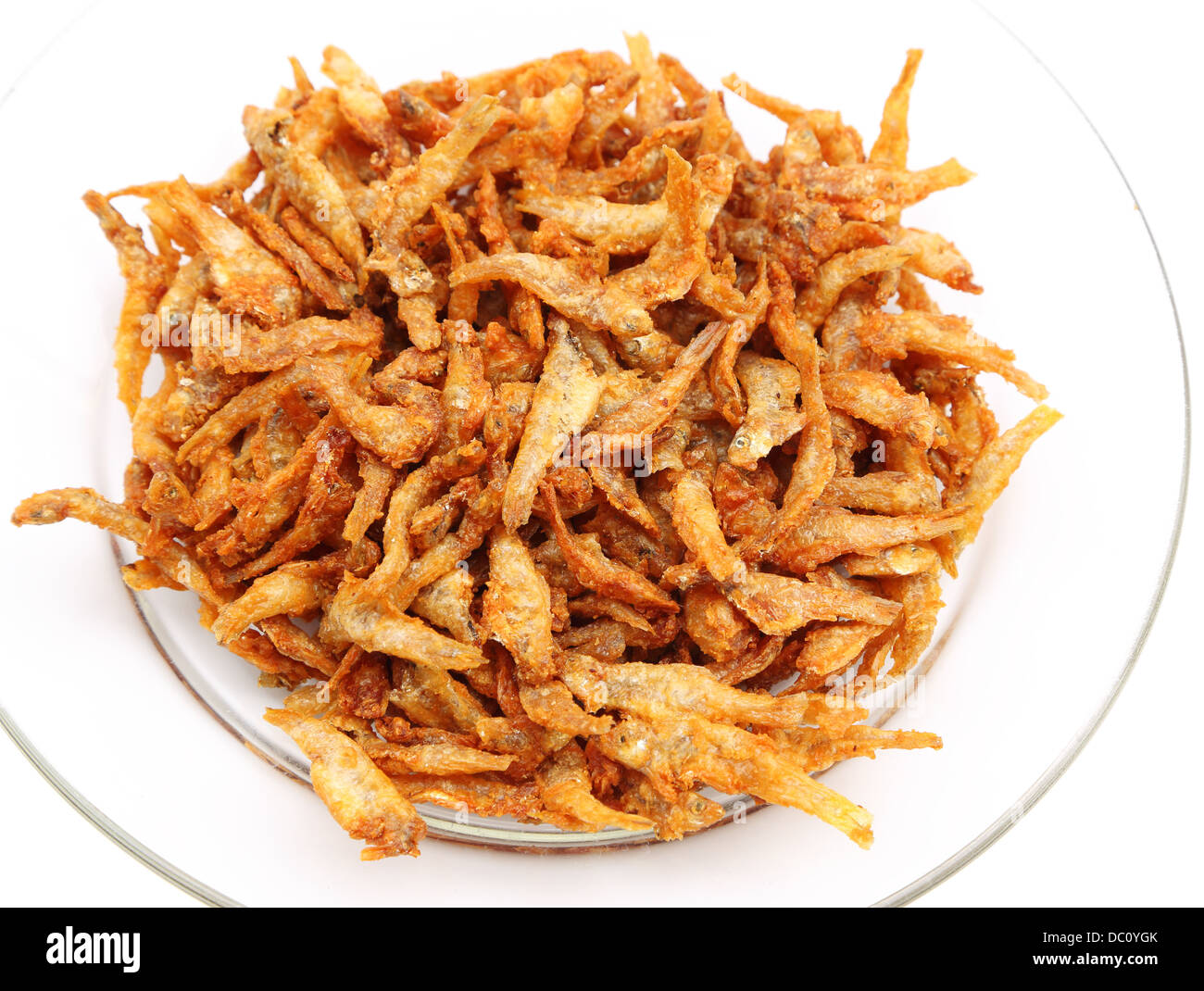 small fried fish on dish Stock Photo - Alamy