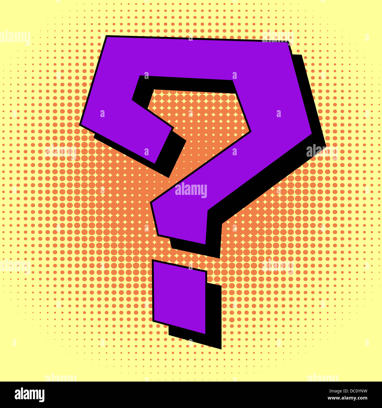 Question mark in pop art style Stock Photo - Alamy