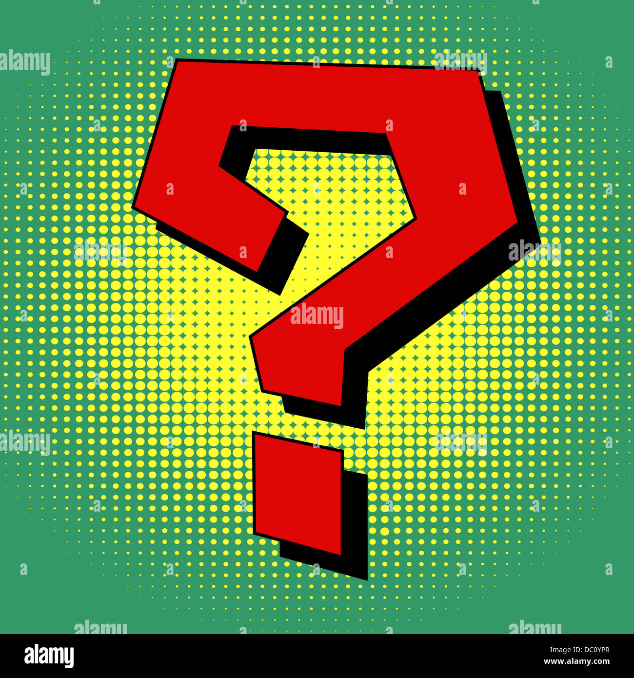 Question mark in pop art hi-res stock photography and images - Alamy
