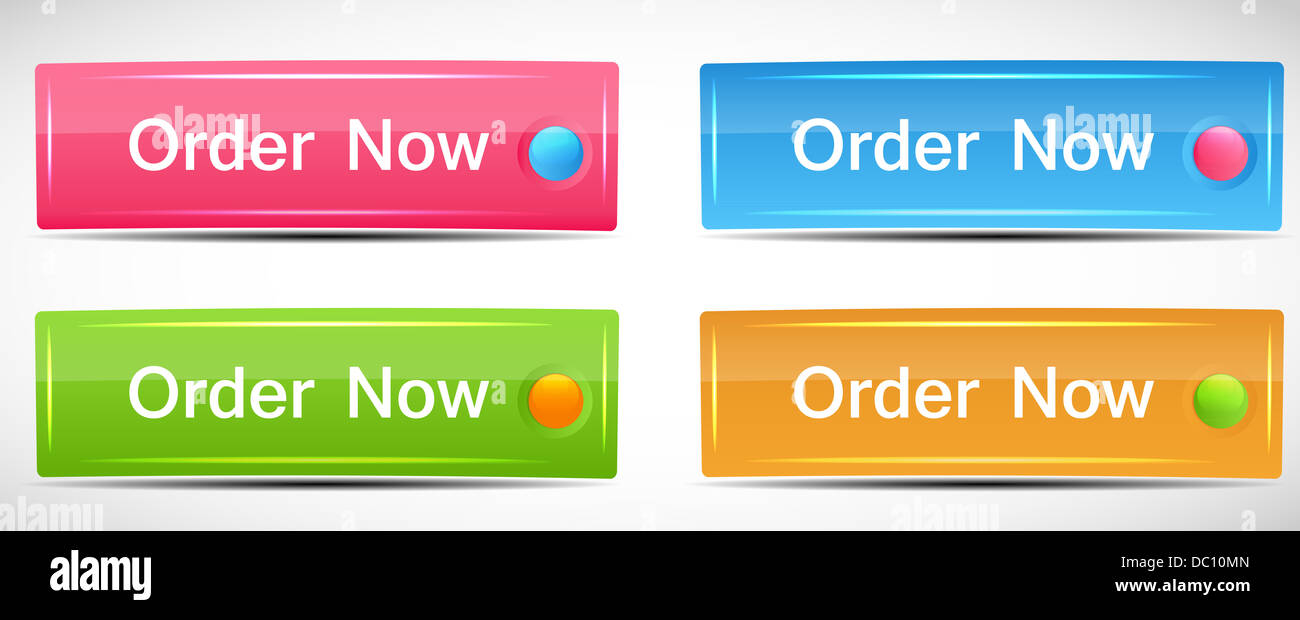 Shiny Rectangle Menu Buttons vector illustration Stock Photo - Alamy