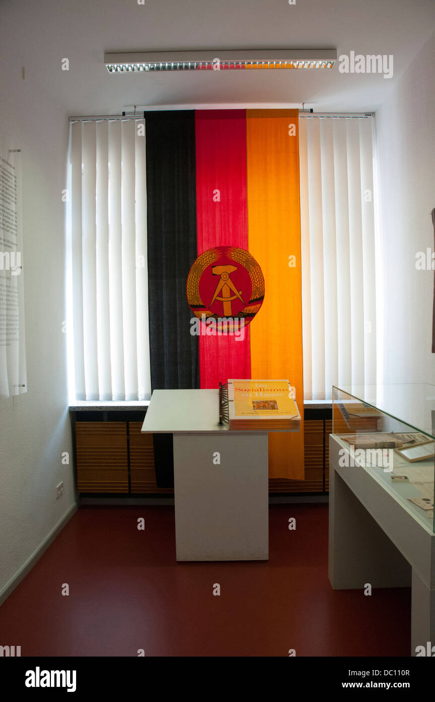 Germany, Berlin. Lichtenberg. Stasi Museum. DDR flag Stock Photo - Alamy