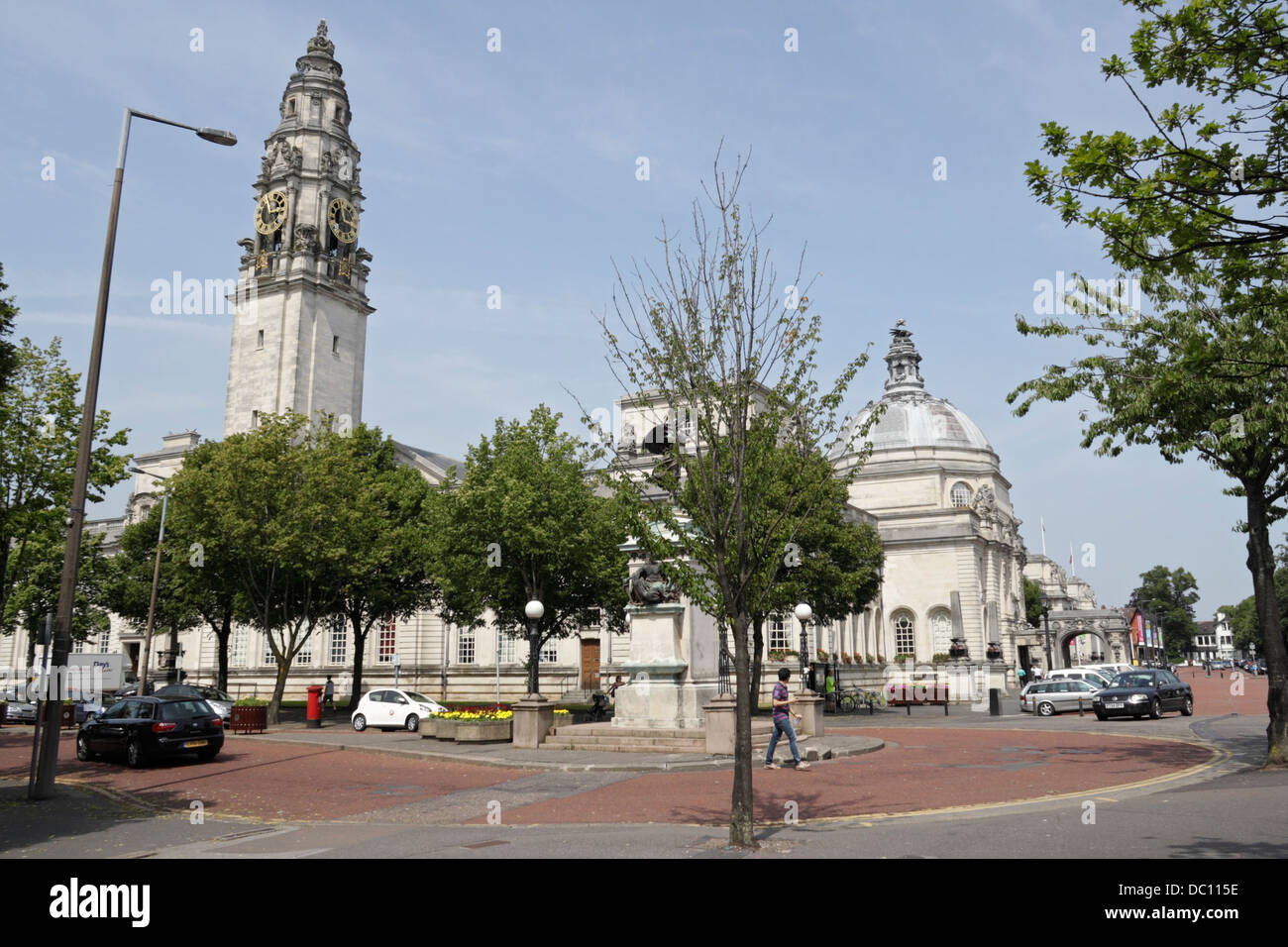 Cardiff City hall in Cathays park Civic centre, Wales UK Stock Photo ...