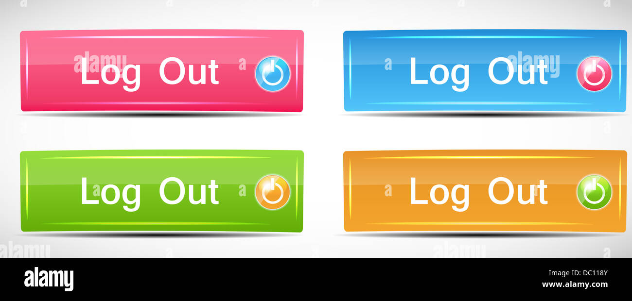 Shiny Rectangle Menu Buttons vector illustration Stock Photo - Alamy