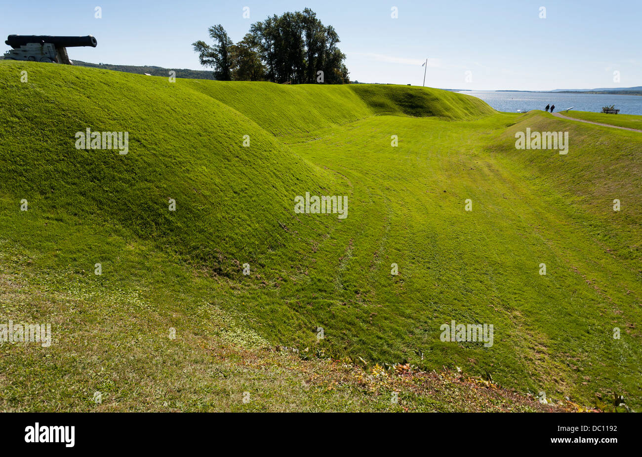 The Moat with Cannon and Estuary. A cannon on top of a moat guards the ...