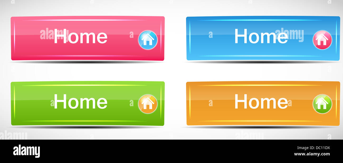 Shiny Rectangle Menu Buttons Vector High Resolution Stock Photography ...