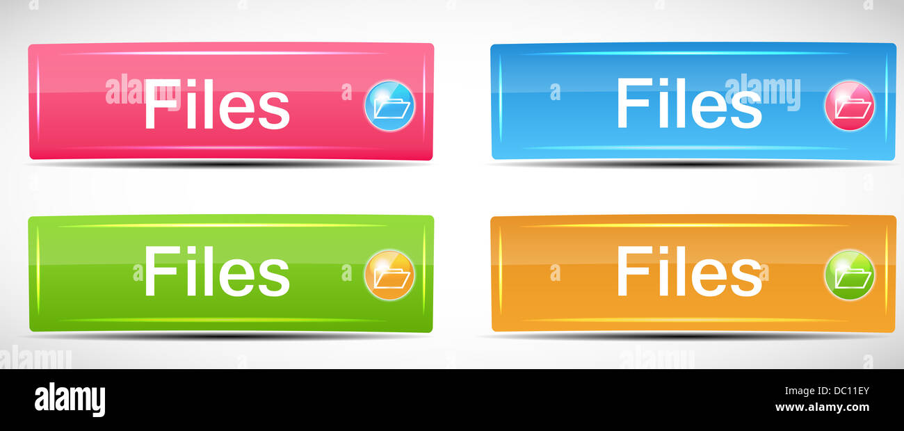 Shiny Rectangle Menu Buttons vector illustration Stock Photo - Alamy