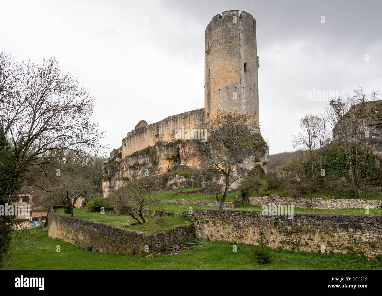 The Keep of the Chateau. The tall tower of the 13th century keep rises ...