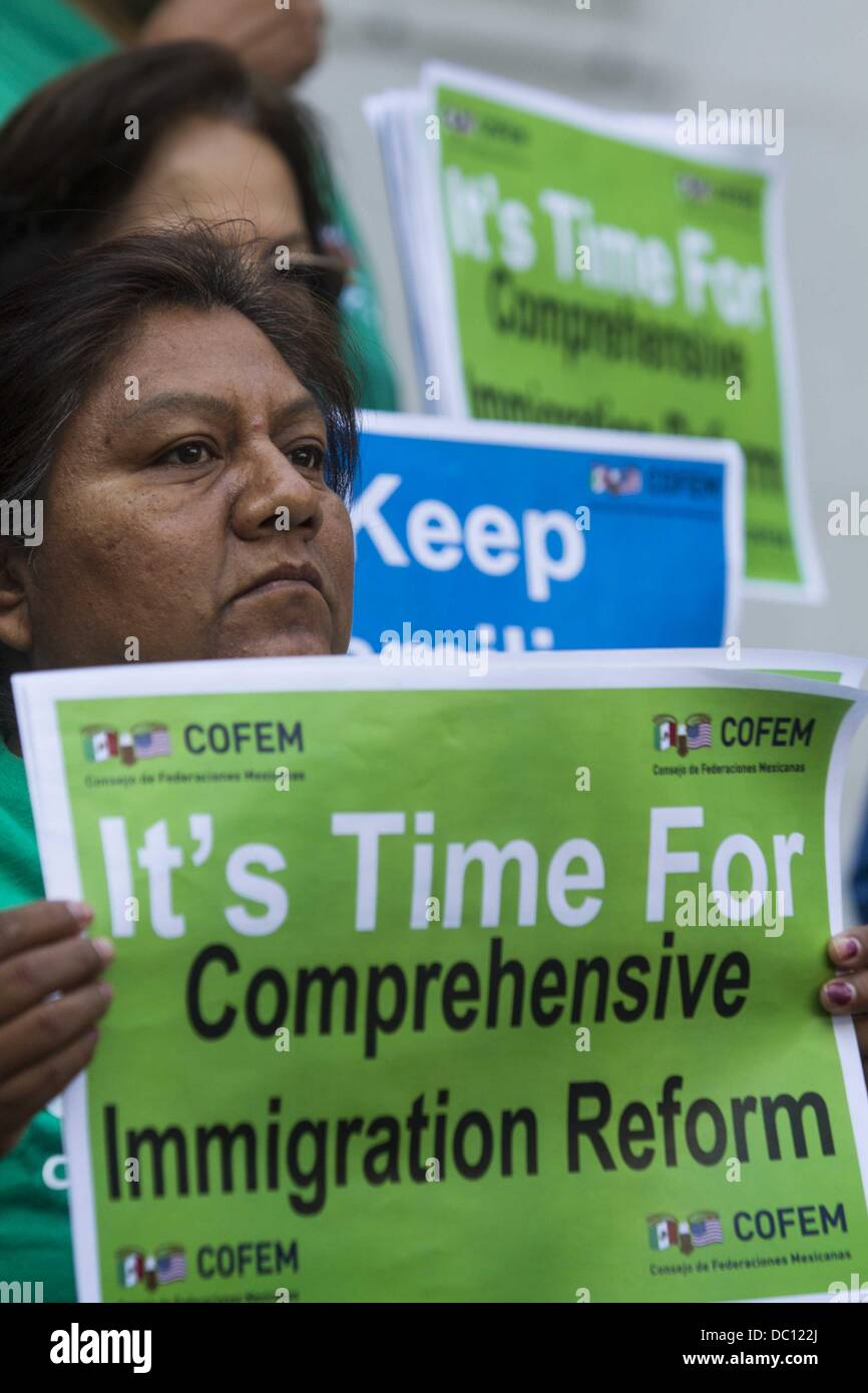 Los Angeles, California, USA. 6th Aug, 2013. An immigrant rights ...