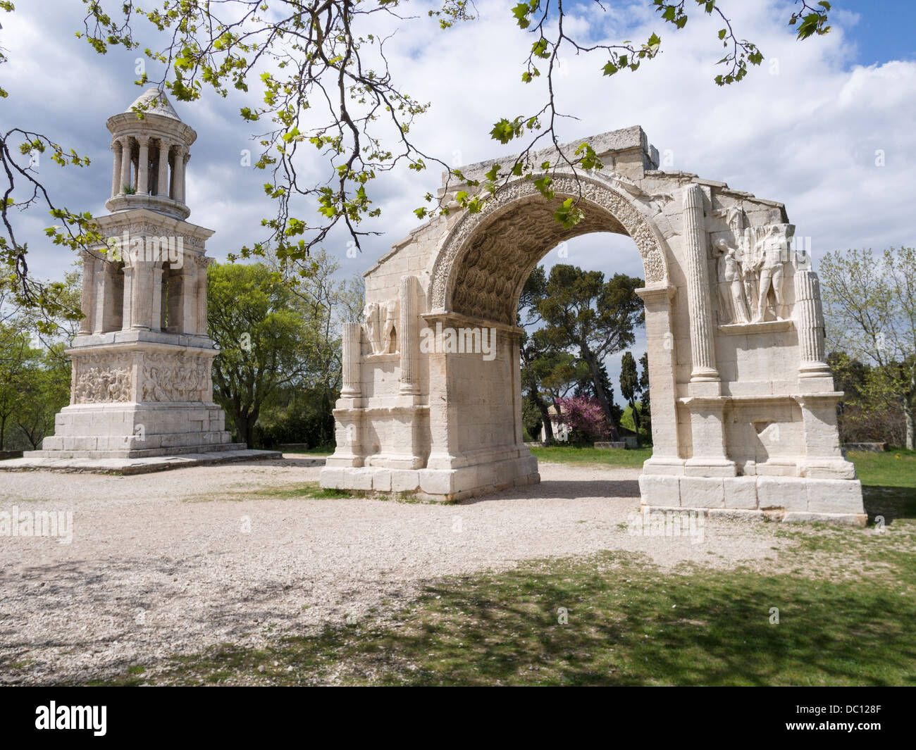 Glanum Entrance Arch and Mausoleum . The ancient entrance arch for the ...
