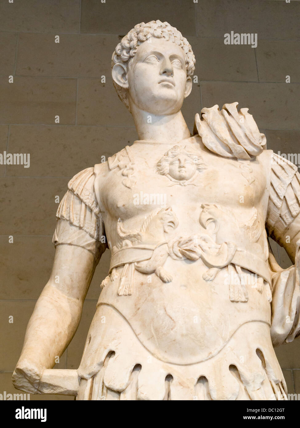 A Portrait of a Young Man in Armor. Roman Marble statue, about 130CE ...