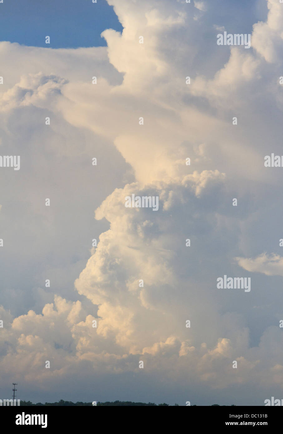 Storm clouds in the distance in the evening Stock Photo - Alamy