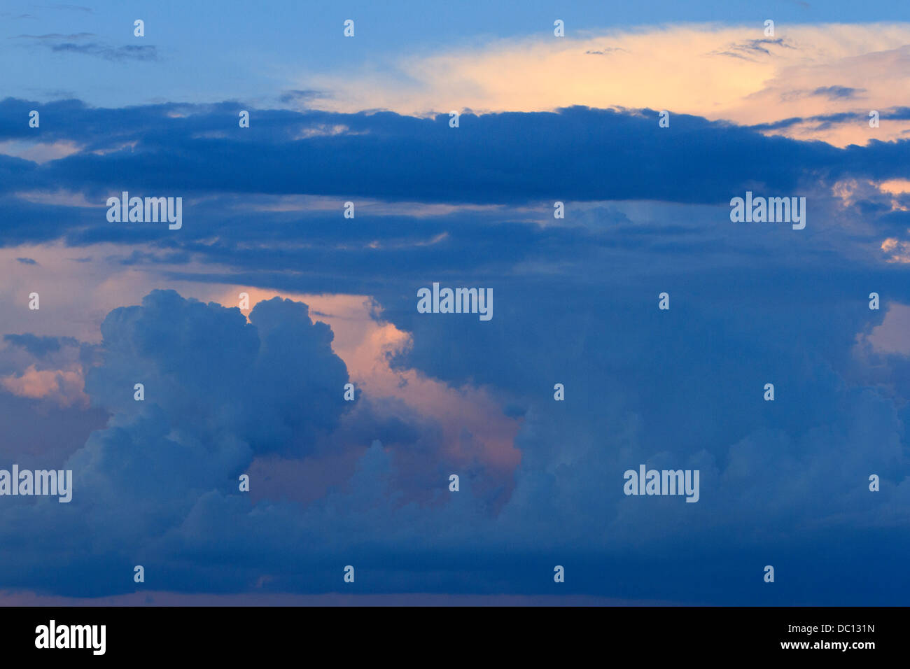 Storm clouds in the distance in the evening Stock Photo - Alamy