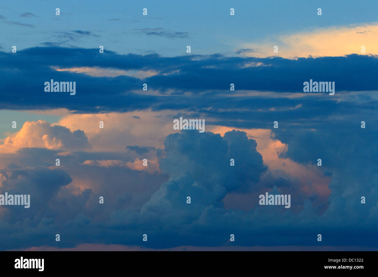 Storm clouds in the distance in the evening Stock Photo - Alamy
