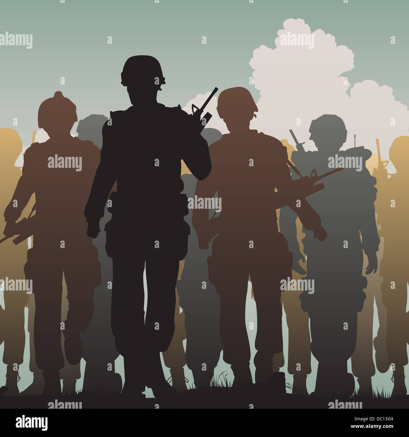 War Military Soldiers Marching High Resolution Stock Photography and ...