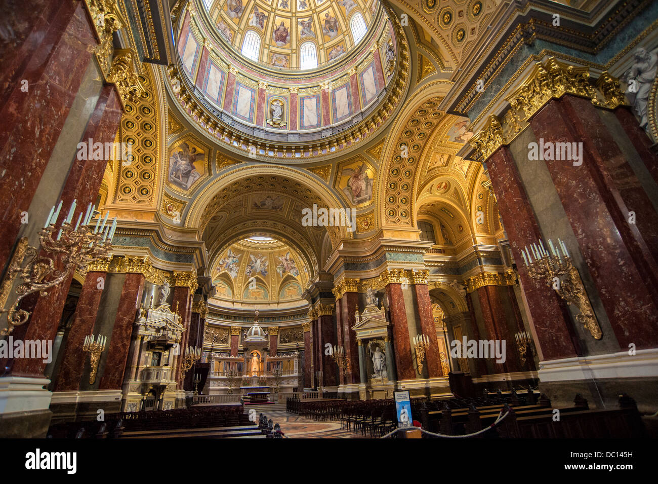 Europe, Hungary, Budapest, St. Stephen's Basilica, interior Stock Photo ...