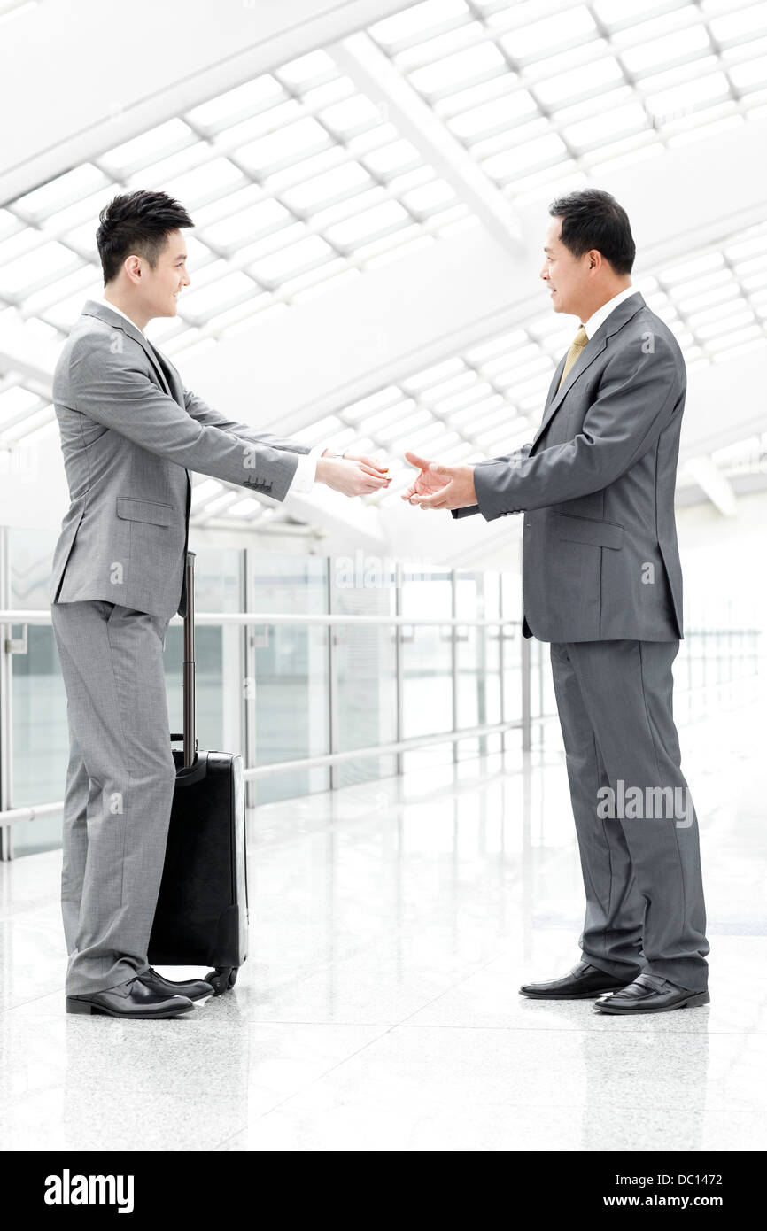 Exchanging business card hi-res stock photography and images - Alamy