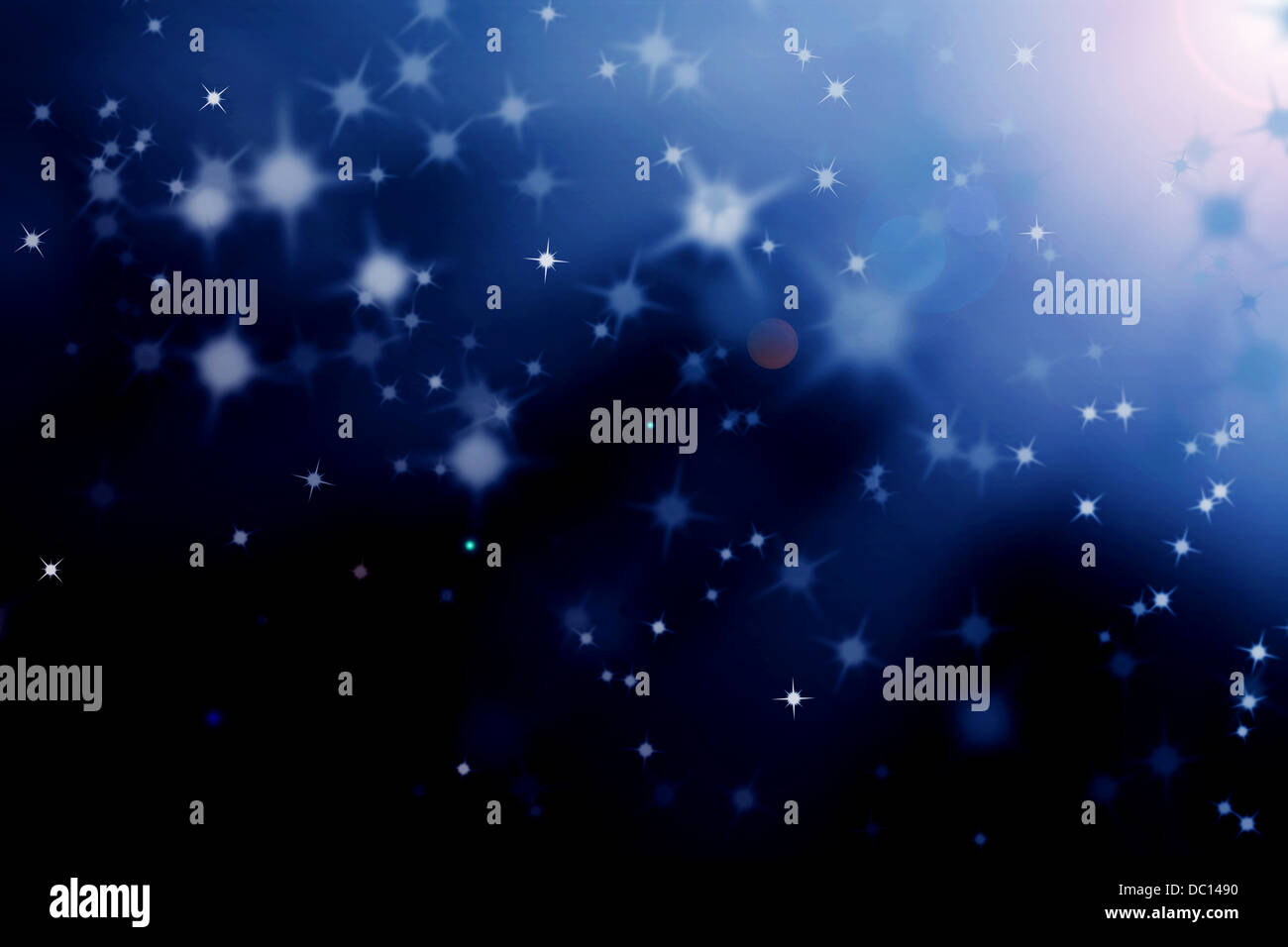 abstract magic light rays background with glowing star particles Stock ...