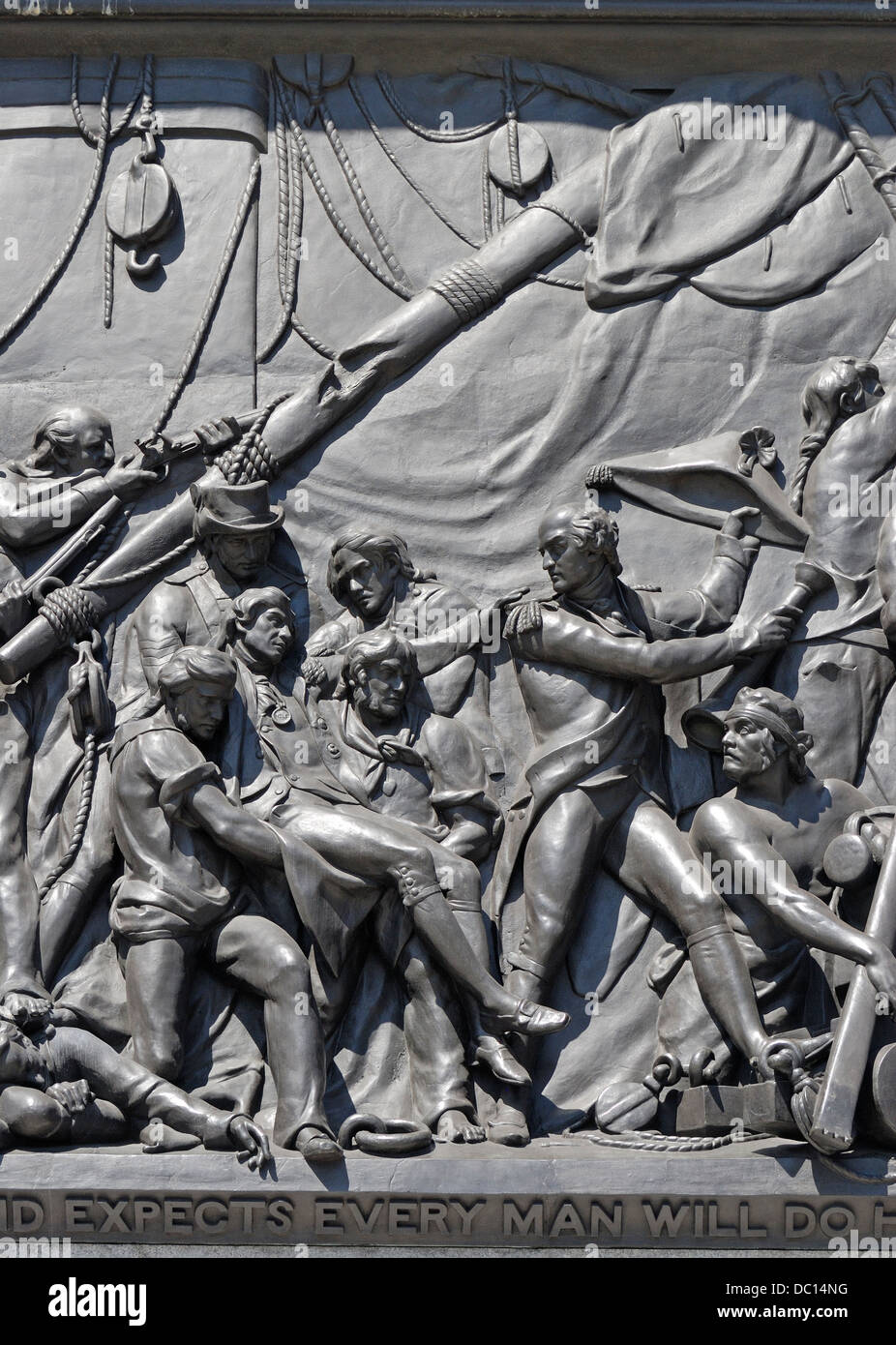 Detail from the base of nelsons column hi-res stock photography and ...