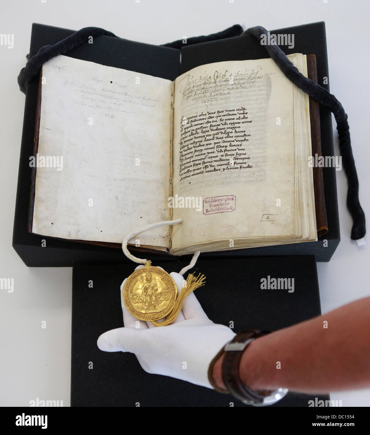 An edition of the Golden Bull is presented as part of the collection of ...