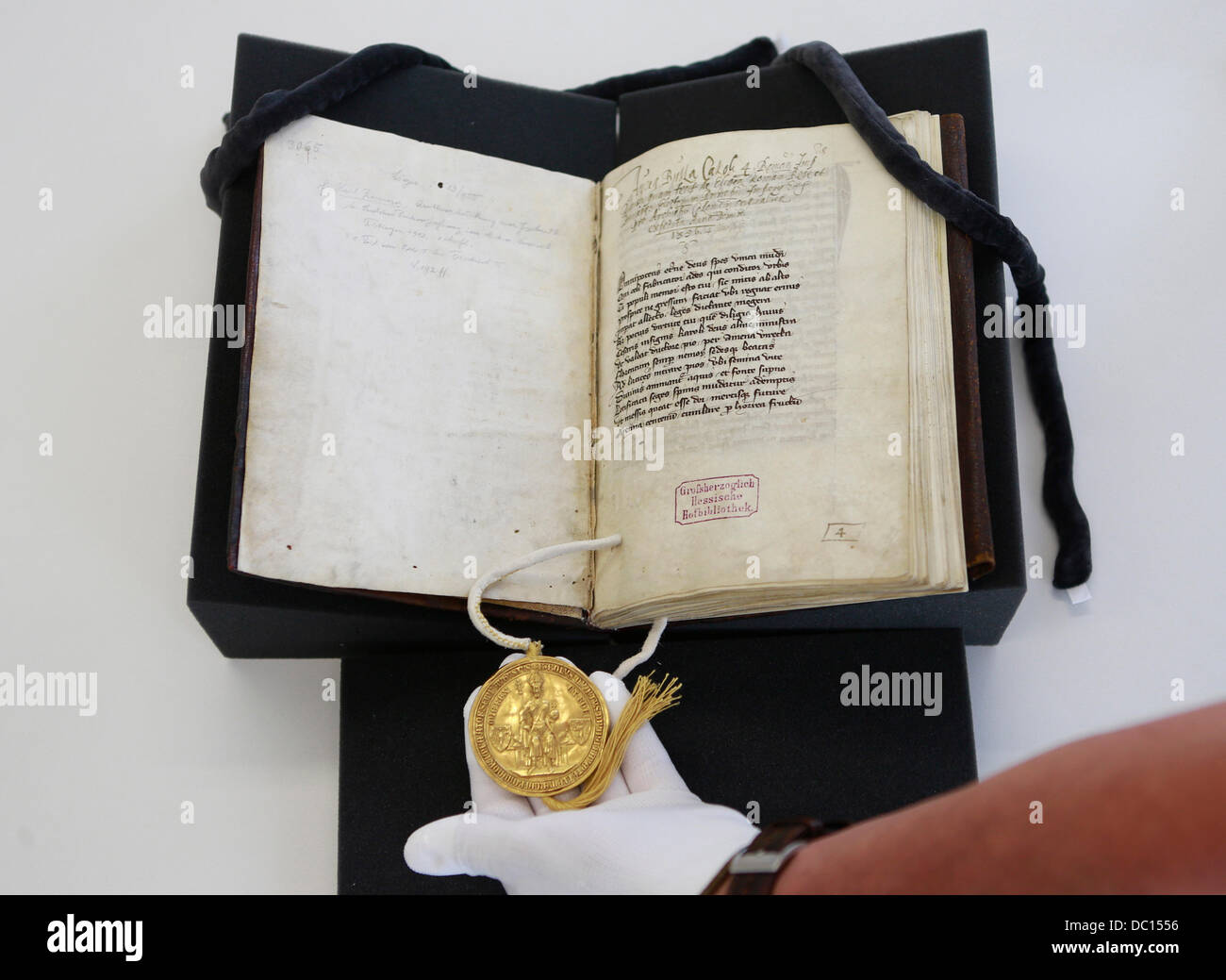 An edition of the Golden Bull is presented as part of the collection of ...