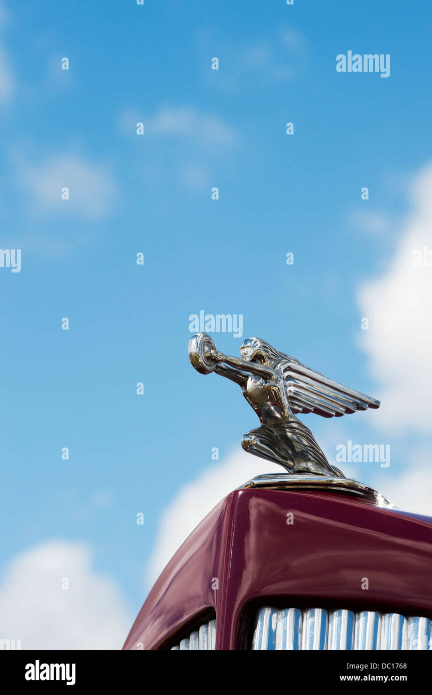 Goddess Of Speed Hood Ornament on a 1930s Packard S8 car. Classic ...