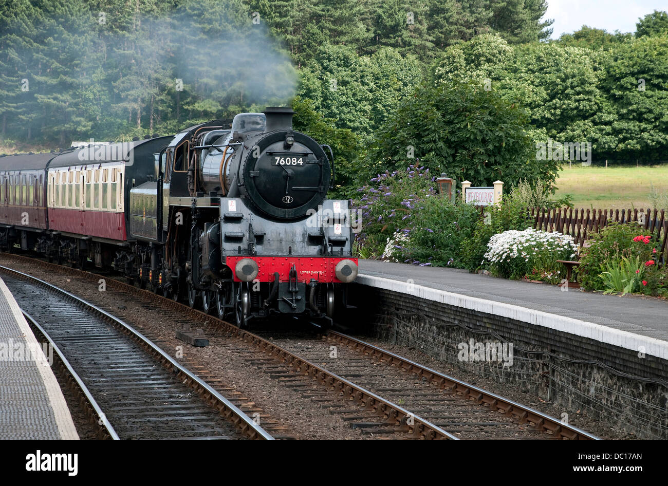 steam train at weybourne station, norfolk, england Stock Photo - Alamy