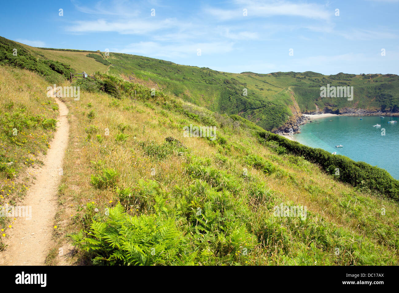 South West Coast Path from Lantic Bay to Fowey Cornwall England on a ...