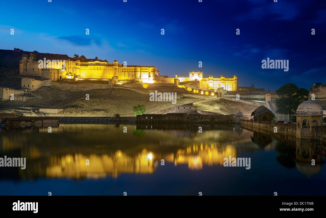 Amber fort by night hi-res stock photography and images - Alamy