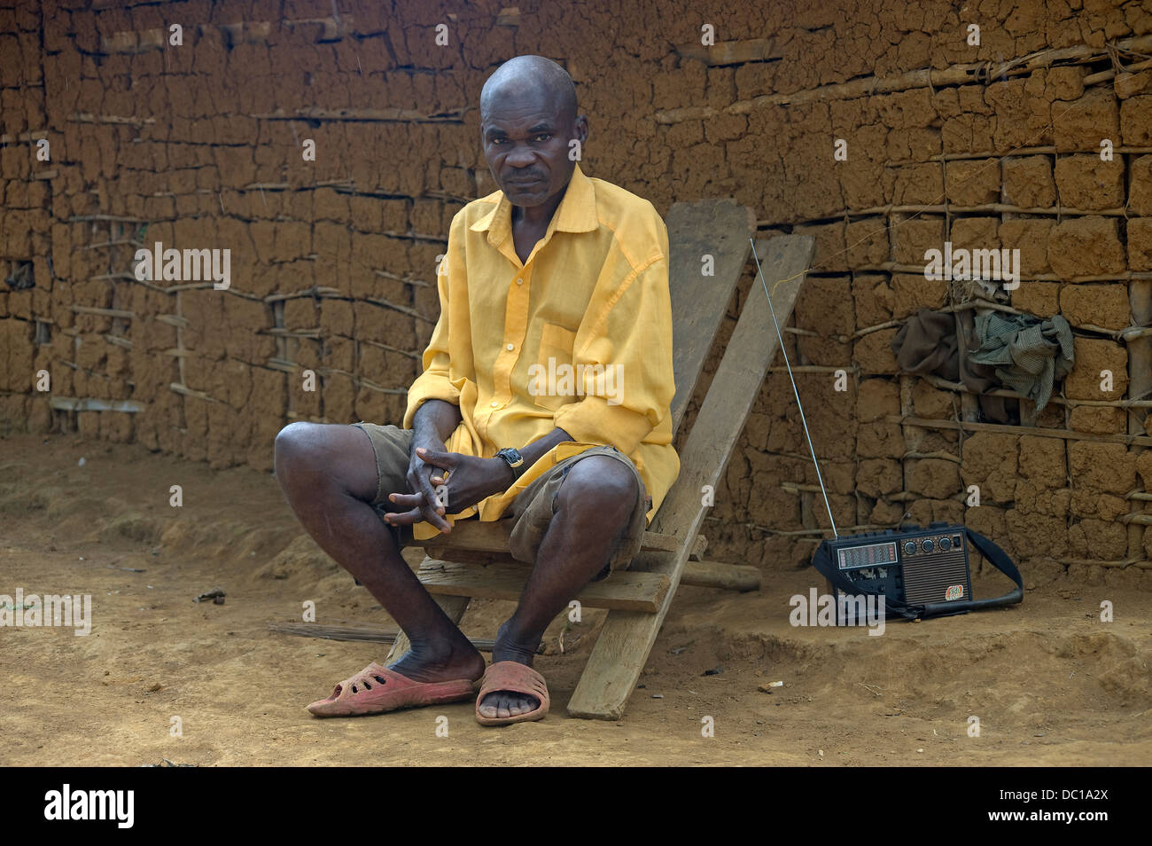 Republic of Congo, March 2011: Douakani village. The chief of the ...
