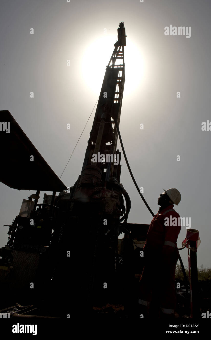 Republic of Congo, March 2011: Diamond drill rig Stock Photo - Alamy