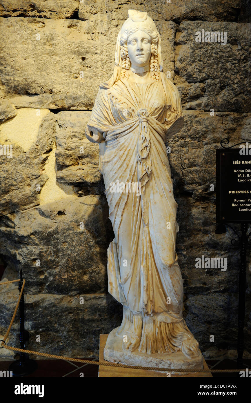 Statue of the Priestess of Isis in Hierapolis Museum, Aegean Coast ...
