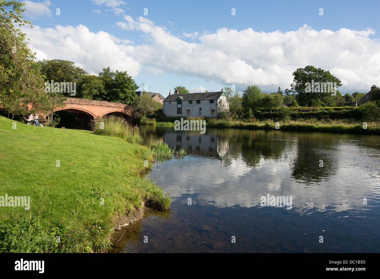 The River Teith running through Callander, in the Trossachs, Scotland ...