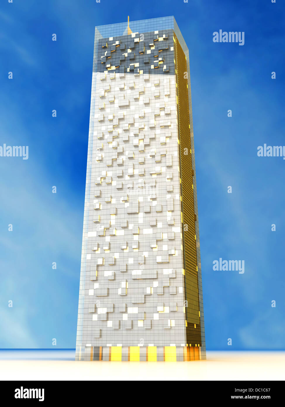 A contemporary skyscraper. 3D rendered Illustration Stock Photo - Alamy