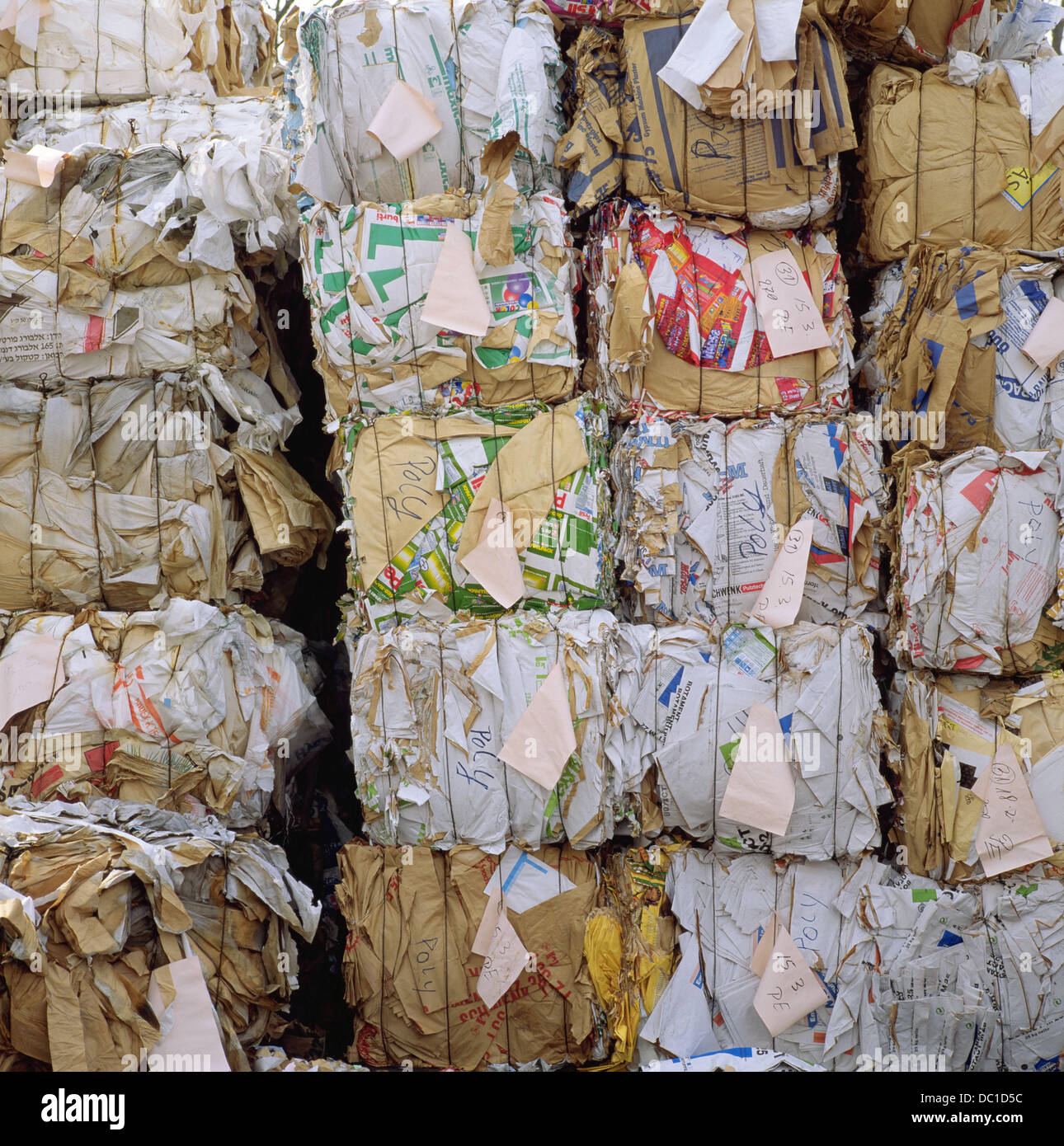 Piles of old papers ready for recycling Stock Photo - Alamy