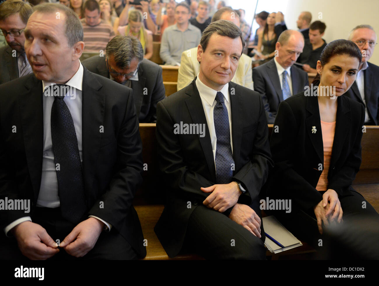 Prague, Czech Republic. 7th Aug, 2013. David Rath, center, former ...