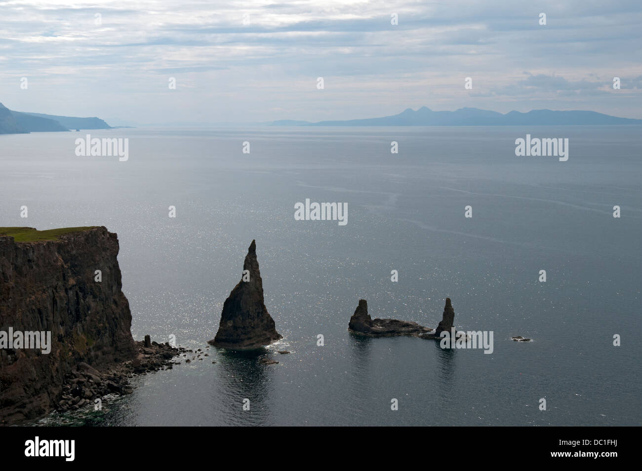 The sea stacks known as McLoad's Maidens on the Duirinish coast, Isle ...