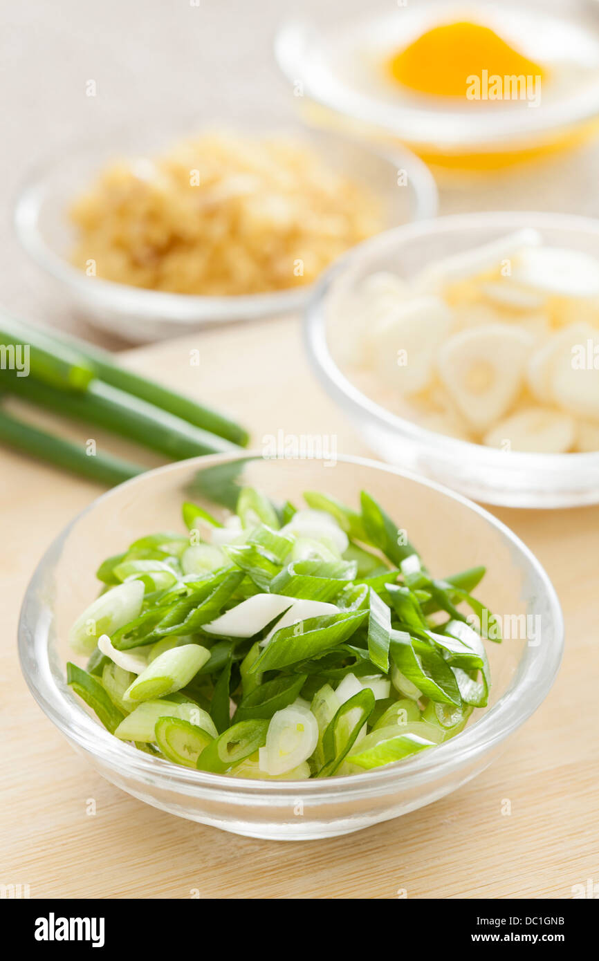 Fresh shallot, garlic, ginger and egg Stock Photo - Alamy