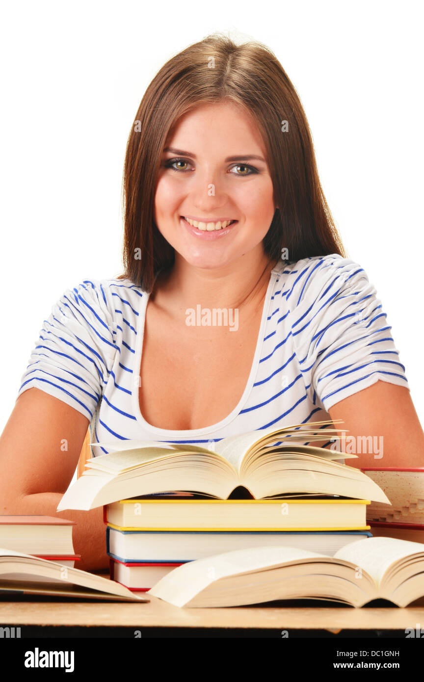 Young woman reading a book Stock Photo - Alamy