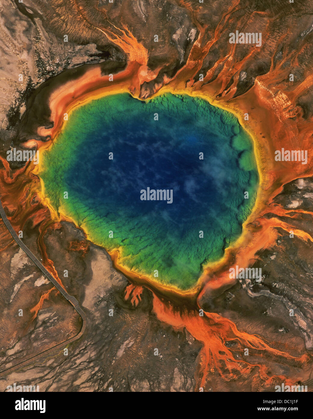 Grand prismatic spring aerial view hi-res stock photography and images ...