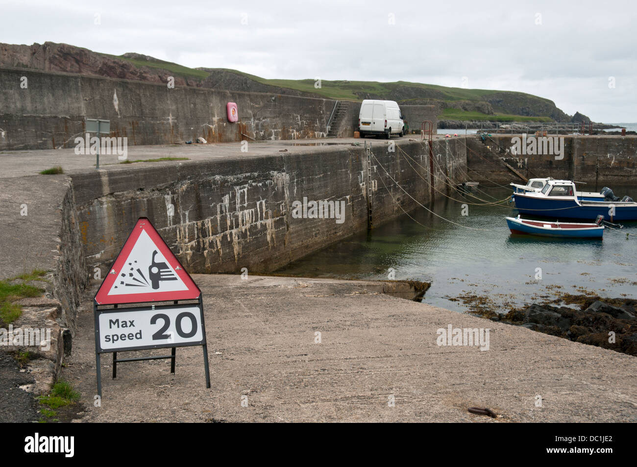 The harbour at Skerray on the north coast of Sutherland, Scotland, UK ...