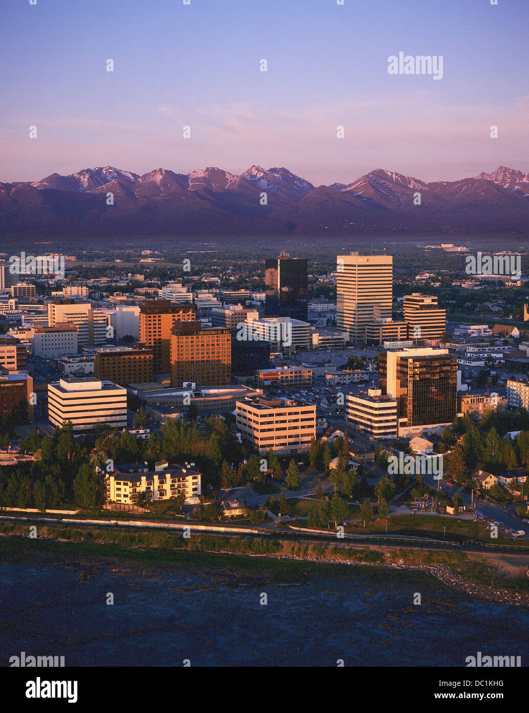Aerial downtown anchorage alaska hi-res stock photography and images ...