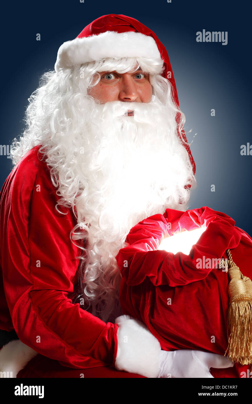 santa claus with his gift bag Stock Photo - Alamy