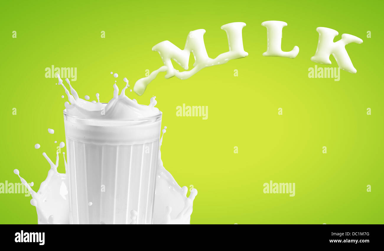 Fresh milk in the glass Stock Photo - Alamy
