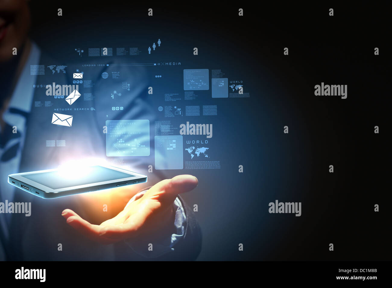 Modern wireless technology and social media Stock Photo - Alamy