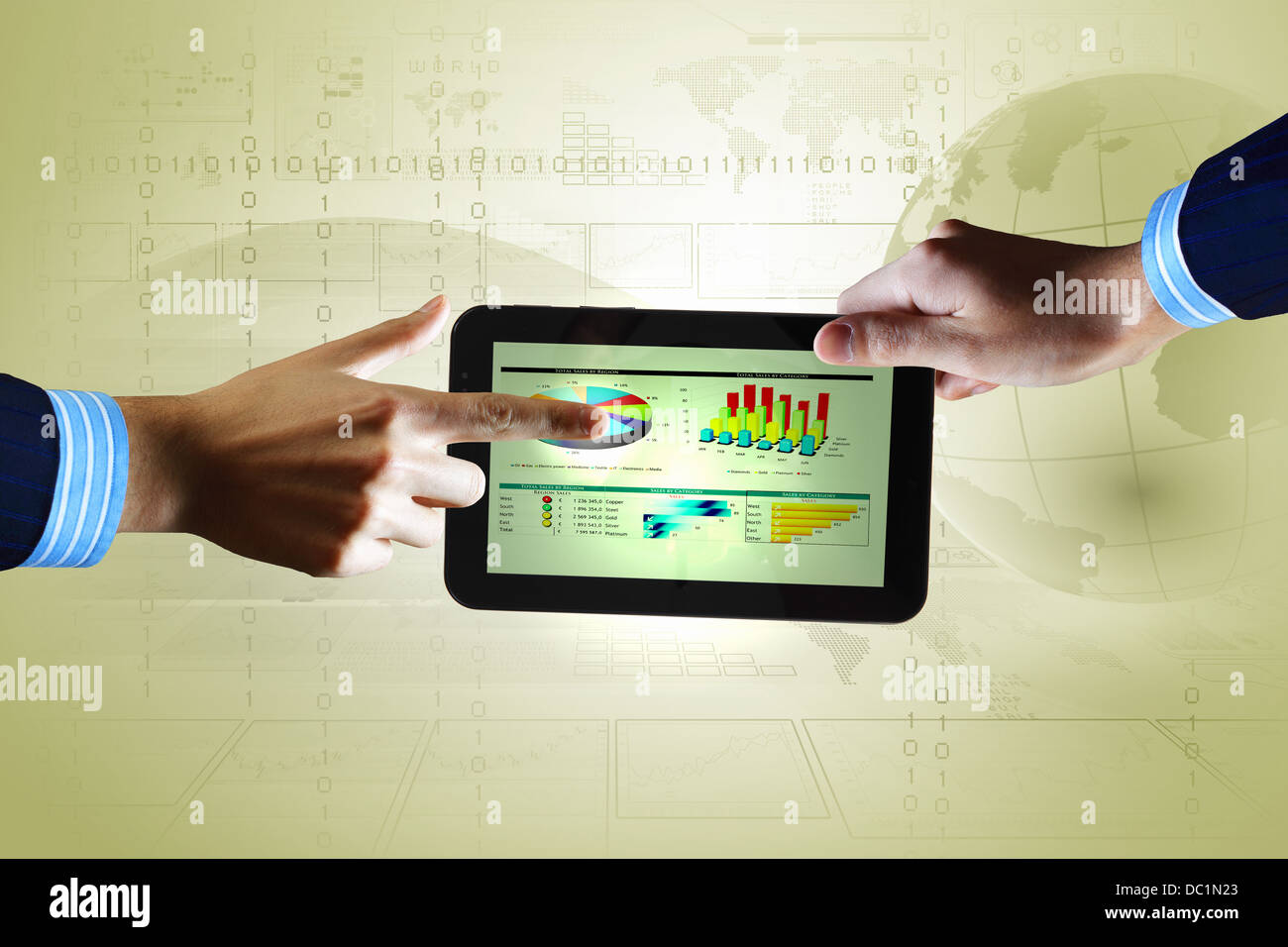 Modern computer technology in business Stock Photo - Alamy